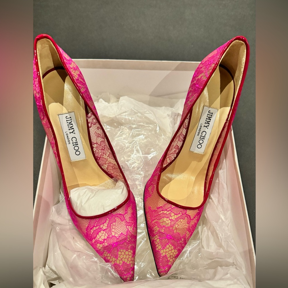 Jimmy Choo Pink Raspberry Pumps - Gem